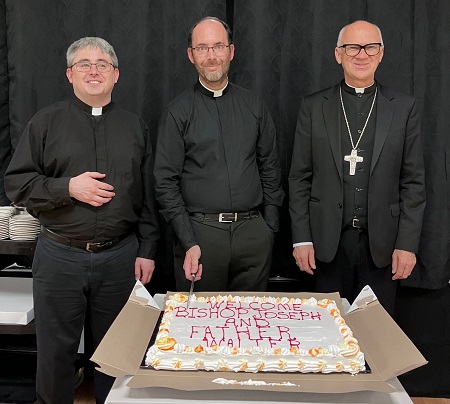 Fr. Walter Gets a Cake (and Shares it with Bishop Joseph) | Diocese of ...